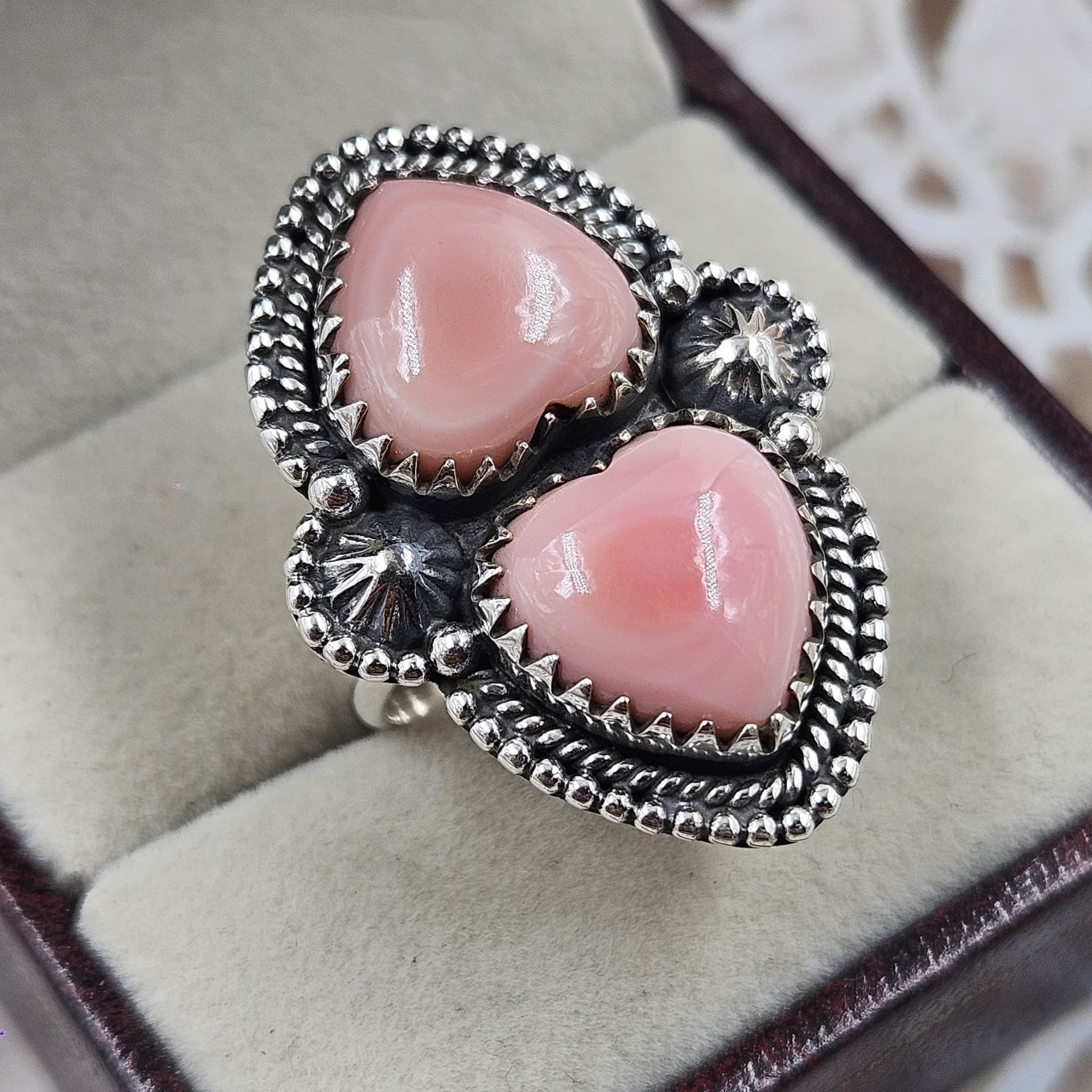 Shop Pink Queen Conch 925 Sterling Silver Ring (REXT89-1 ...