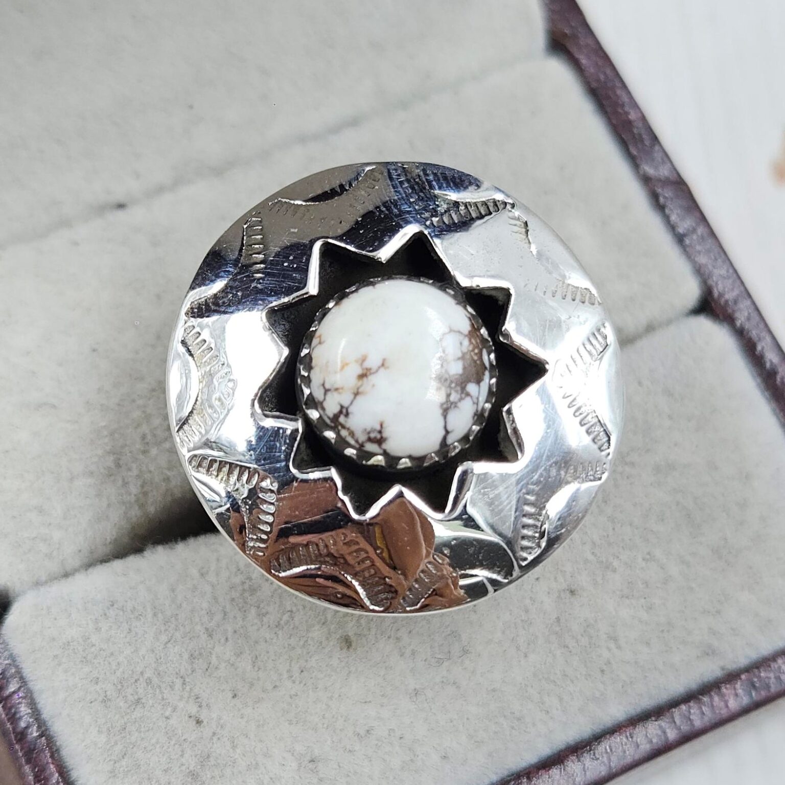 Find Wild Horse Jasper 925 Silver Shadow Box Ring | Silverwholesale925