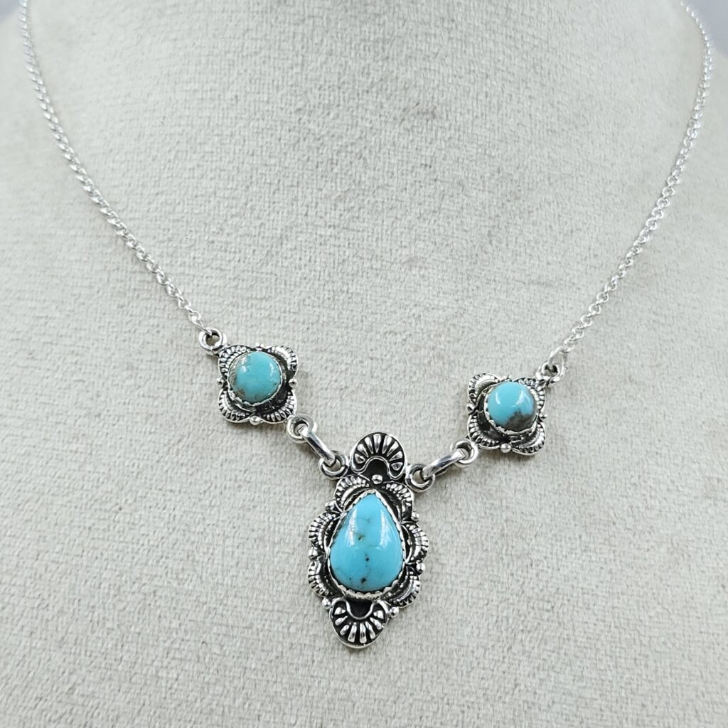 Shop White Buffalo Turquoise 925 Sterling Silver Southwest Necklace ...