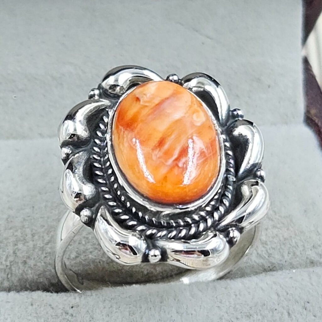 Shop Spiny Oyster Shell 925 Sterling Silver Ring (RS115-2 ...